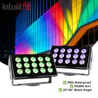 China DMX512 RGBW Colorful Facade Lighting Outdoor Aluminum LED 15x5W Wall Washers Commercial Buildings Decorative Wall Flood Spot Light for sale