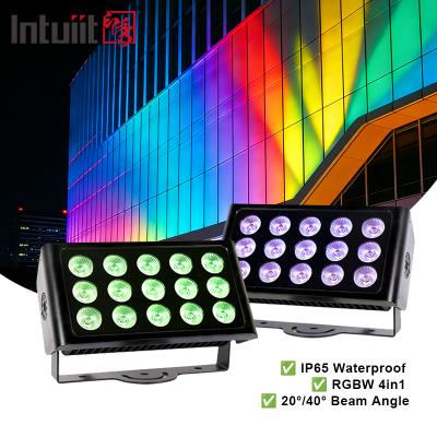 China DMX512 RGBW Colorful Facade Lighting Outdoor Aluminum LED 15x5W Wall Washers Commercial Buildings Decorative Wall Flood Spot Light for sale