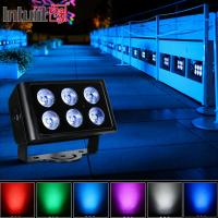 China 6x5W Rgbw 4in1 Led Flood Wash Light Dj Wedding Stage City Wall Washer Led Wash Flood Light for sale