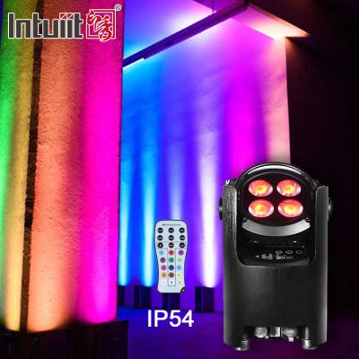 China 4x12w 4in1 rgbw Battery Powered Wireless DMX Led Uplight for sale