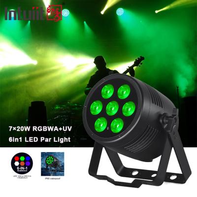 China LED 7*20W RGBWA-UV 6-IN 1IP65 Waterproof Par LIightsMX Control Outdoor Stage Par Light for theme park for sale