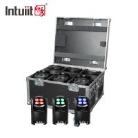 China IP54 Remote Control Wedding Stage Battery Led Uplight Rgb Wireless Dj Light Bar Dmx512 4x12W Led Spotlights for sale