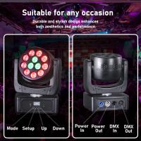 China 12x8W LED Moving Head Wash RGBW 4in1 Sound Active Party Light DMX Control for Mobile DJ Disco Home Party Stage Show for sale