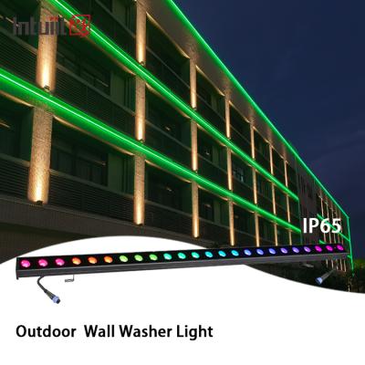 China Outdoor IP65 LED Wall Washer Light RGBW 24*2W 4-in-1 DMX512 Linear Stage Lighting Bar for Architectural Landscape Building Outdoor Decor for sale