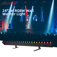 China Indoor LED Wall Washer Light 24x2W RGBW DMX512 Sound Active Stage Bar Lighting IP20 Linear Wash Light for Architectural Interior Decor for sale