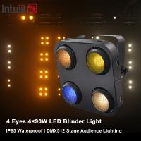 China 4-Eye LED COB Blinder Light 4x90W RGB Warm White Amber Stage Blinder Strobe DMX512 Pixel Control Stage Lights for Event Party for sale