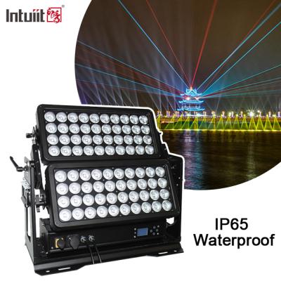 China Factory Wholesale 800W LED Flood Light Outdoor IP65 80x10W RGBW 4in1 Stage Wash Light Projector for City Beautification Facade Project for sale