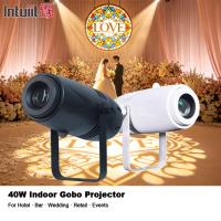 China Custom 40W LED Indoor Gobo Light Logo Projector HD Advertising Image Projector for Shop Store Restaurant Coffee Bar Branding for sale