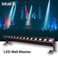 China LED Wall Washer Bar 4x10W RGBW 4in1 IP65 Outdoor Stage DJ Wash Light Linear Strip DMX Wedding Back Light for sale