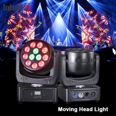 China Hot Sale 12pcs 8W RGBW 4in1 Mini LED Beam Wash Moving Head Light DMX Control Sound Active Stage Lamp for Nightclub KTV for sale