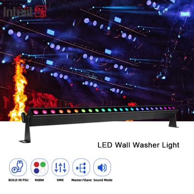China Professional 9 Degree Narrow Beam LED Wall Washer 24x2W RGBW 4in1 DMX512 Indoor Linear Wash Light Bar for Stage Event for sale
