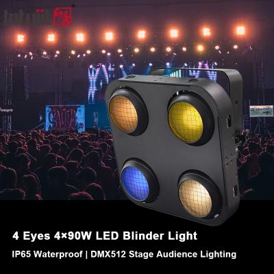 China High Power LED 4*90W 4 Eyes LED Blinder Stage Light IP65 Outdoor Waterproof Amber Warm White COB Matrix Light for Concert for sale