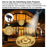 China Custom Logo Projector Light Outdoor Waterproof Gobo Projector 60W LED Advertising Lights for Business Branding for sale
