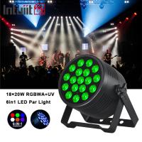 China Outdoor Stage Light IP65 Waterproof 18x20W LED Par RGBWA+UV 6 in 1 DMX512 Wash Light for Wedding Party Disco Event Building Facade for sale