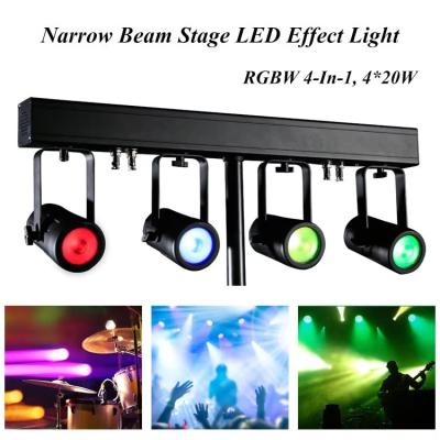 China LED 80W Par Light 4.5 Degree Narrow Beam Angle RGBW 4-in-1 DMX512 Stage Effect Light for DJ Disco Event for sale