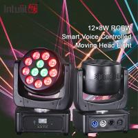 China Mini LED Moving Head Stage Light 12x8W RGBW 4in1 DJ Disco Party Light Sound Active Wash Lighting for KTV Club Wedding Event for sale