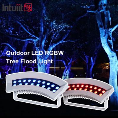 China RGBW 4in1 LED Tree Uplight 36W IP65 Waterproof Aluminum Flood Light Outdoor Landscape Lighting for sale