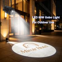 China Outdoor Advertising Logo Gobo Projector 60W LED IP65 Waterproof for Hotel Restaurant Store Building for sale