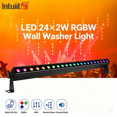 China Indoor Linear LED Wall Washer Bar | 24x2W RGBW 4-in-1, DMX512 Wash Light for Theaters, Museums & Exhibitions for sale