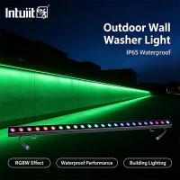 China 2x24W RGBW 4-in-1 IP65 Outdoor LED Linear Wall Washer — DMX512 Waterproof Wash Light for Building, Bridge & Landscape for sale