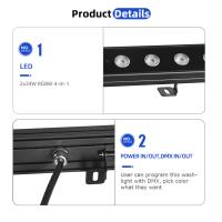 China 2x24W RGBW 4-in-1 IP65 Outdoor LED Linear Wall Washer — DMX512 Waterproof Wash Light for Building, Bridge & Landscape for sale