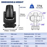 China 100W Laser 3-in-1 Moving Head IP66 Outdoor Stage Beam Spot Wash Light for Concert Events for sale