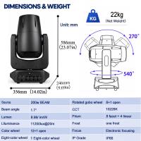 China IP66 Waterproof 200W BEAM Moving Head Beam Light for Outdoor Landmark & Stage Performance Lighting for sale