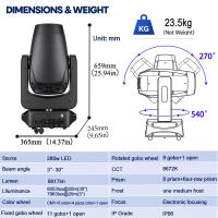 China 280W LED BSW Moving Head  DMX Stage Lighting for bar Night Club Wedding Show for sale