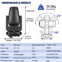 China Stage Lights 330W LED 4IN1 BSWF Moving Head Dj Lights for sale
