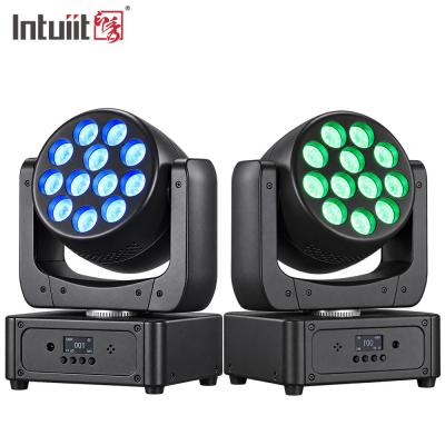 China 12x8w Rgbw Led Moving Head Wash Dmx Dj Portable Stage Lights for Events for sale