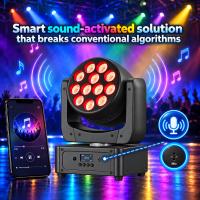 China 12x8w Rgbw Led Moving Head Wash Dmx Dj Portable Stage Lights for Events for sale