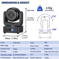 China 12x8w Rgbw Led Moving Head Wash Dmx Dj Portable Stage Lights for Events for sale