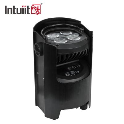 China Rechargeable DMX Wireless Outdoor LED Par Light Battery Powered 4 In 1 RGBWAUV 4*12W  With IR Controller for sale