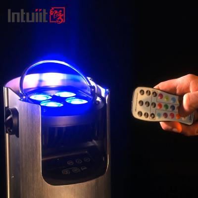 China Stage 4*12W Battery Power Led Par Light RGBW 4 In 1 Wireless Uplights for sale