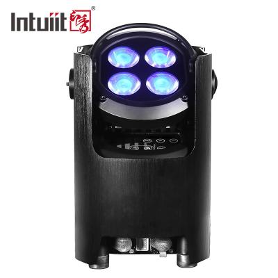 China Aluminium Wedding Stage Light 4*12W Wireless Dmx Battery Powered Led Par Uplights for sale