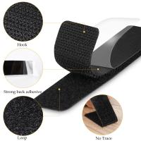 China Precut 1 Inch Self Adhesive Velcro Tape Flexible Hook Mount On Loop for sale