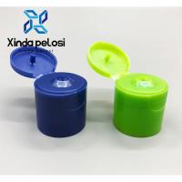 China Polish Blue 24/410 PP Smooth Surface Cosmetic Flip Top Bottle Caps For Cream Bottle for sale