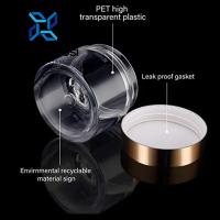 China 30ml 1 Oz Plastic Cosmetic Jars With Lids Gold  Empty Containers Biodegradable for sale