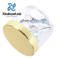 China 30ml 1 Oz Plastic Cosmetic Jars With Lids Gold  Empty Containers Biodegradable for sale