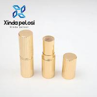 China Custom Luxury Metal Gold Aluminium Empty Lipstick Tube Container Plastic for sale