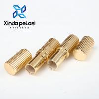 China Custom Luxury Metal Gold Aluminium Empty Lipstick Tube Container Plastic for sale