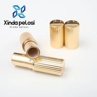 China Custom Luxury Metal Gold Aluminium Empty Lipstick Tube Container Plastic for sale