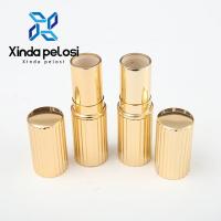 China Custom Luxury Metal Gold Aluminium Empty Lipstick Tube Container Plastic for sale