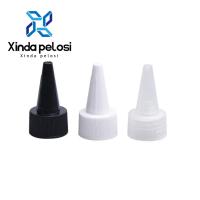 China Custom Plastic White Black Clear Cosmetic Squeeze Twist Closure Cap Tip Applicator Cap Twist Top For Sale for sale