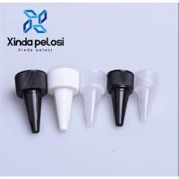 China Squeeze Bottle Push Pull Caps Tops Tip White Red Green Pink Twist Off Pointed Mouth Cap for sale