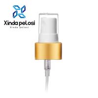 China UV Technology Golden Perfume Pump Sprayer Closure Fine Mist Sprayer Half Cover Perfume for sale