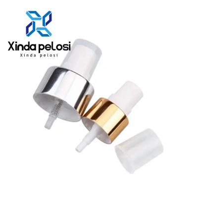 China UV Technology Golden Perfume Pump Sprayer Closure Fine Mist Sprayer Half Cover Perfume for sale