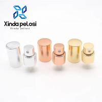 China Atomizer Perfume Pump Sprayer Gold Aluminum Curved Trigger Electroplating Lotion Pump Head for sale