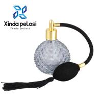 China Spray Pump For Perfume Bottles Empty Luxury Flat Square Fragrance Bottle Black Refillable for sale