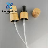 China Mini Perfume Pump Sprayer Wood Shape Stocks Nature Plastic Head Bamboo Spray Pump Mini Mist Spray for sale
